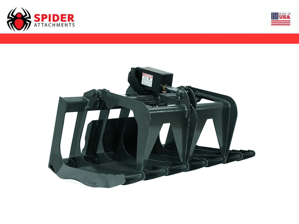 SPIDER Root Grapple for mini loader - Spider Attachments