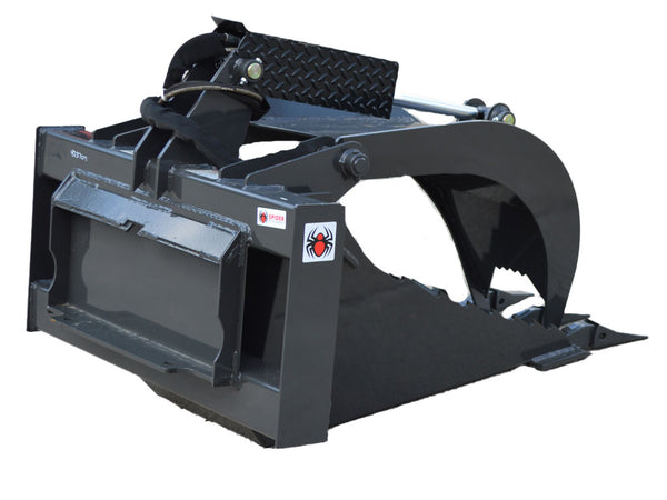 SPIDER "Big Scoop" Stump Bucket Grapple for mini loader - Spider ...